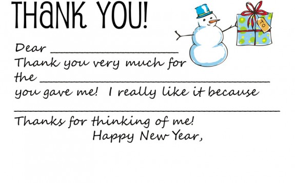 Download: Printable Holiday Thank You Note Template for Kids – Dabbled